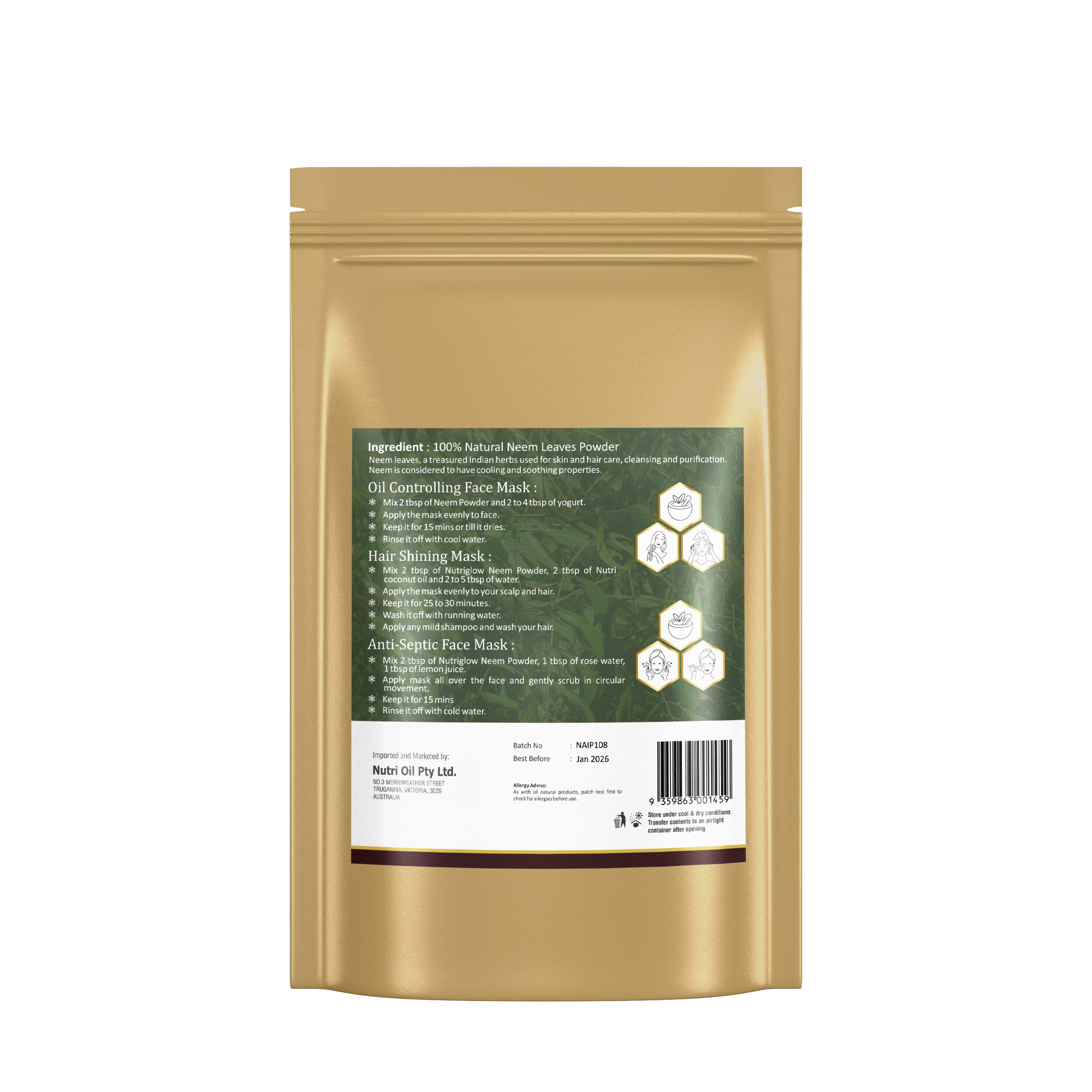 Neem Powder 250gms - Nutri Glow